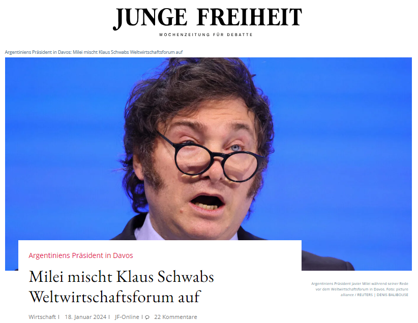 WEF 2024 & Argentinien & Javier Milei & Sozialismus & Kritik aktuell ...